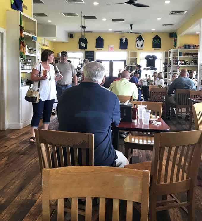 The dining room buzzes with happy conversation, proof that great food brings people together in the best way.