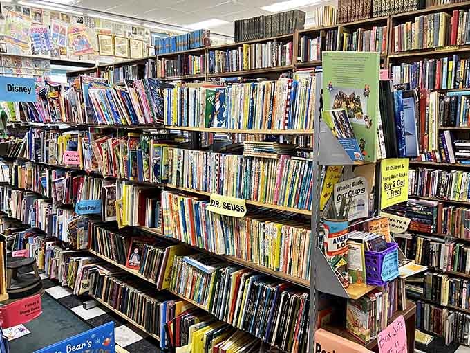 Dr. Seuss and friends await young readers on shelves organized perfectly for little hands and big imaginations.