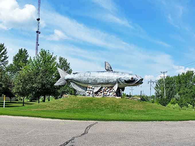 Only in the Midwest would someone build a giant catfish sculpture and have everyone nod approvingly.