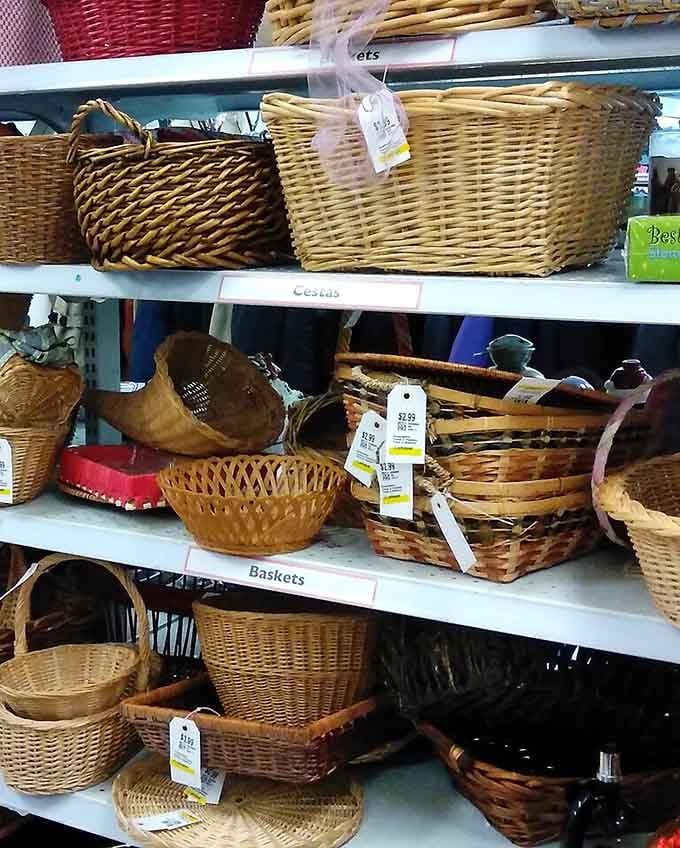 Basket case! These woven wonders await new homes where they'll cradle everything from magazines to fresh-baked bread.