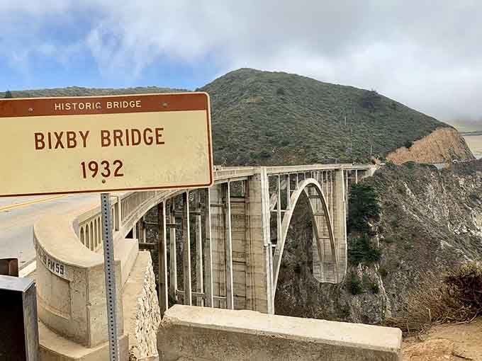 Built in 1932, Bixby Bridge has starred in more car commercials than any actor in Hollywood, and with better stage presence.