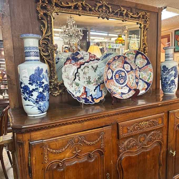 Blue and white porcelain that survived centuries only to end up here, waiting for you to rescue it from consignment purgatory.