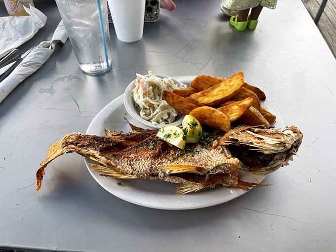 Whole fried snapper that's crispy outside, tender inside&mdash;proof that sometimes the simplest preparation lets great ingredients shine brightest.