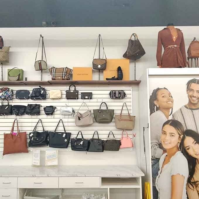 Designer handbag heaven! That Burberry tote is practically whispering, "Take me home and make your friends wonder how you afford me."
