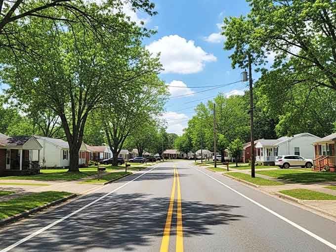 Tree-lined streets with modest homes where neighbors actually wave. Remember when you could identify cars by their silhouettes? Eden still can.
