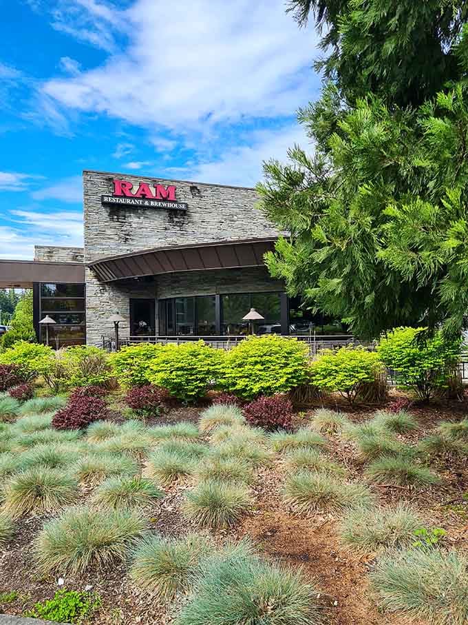 RAM Restaurant provides a civilized oasis of craft beer and proper meals when pretzels and food court fare no longer cut it.