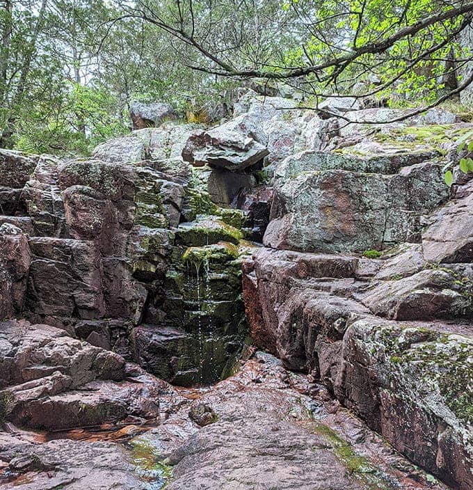 Water finds its persistent path through ancient stone, a geological magic trick that's been running continuously for millions of years.