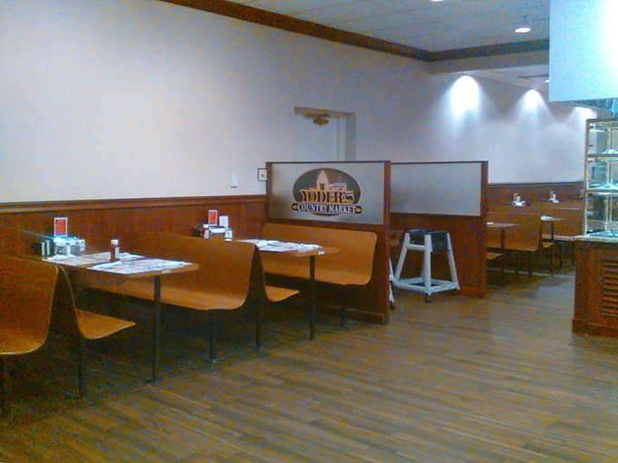 Booth seating that invites you to settle in for the long haul, with just enough privacy to discuss which dessert you'll claim "we should split."