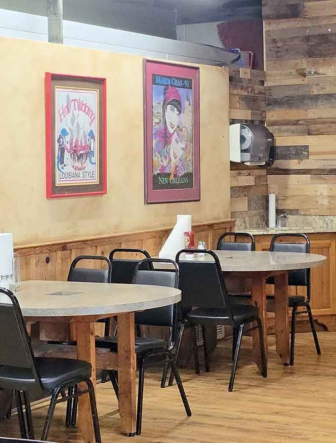 Louisiana culture adorns the walls while simple tables invite conversation&mdash;the perfect backdrop for food that speaks volumes.