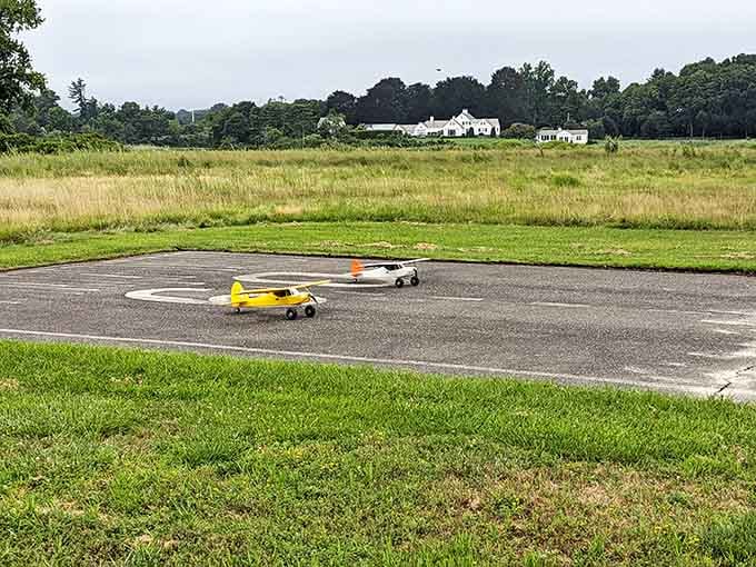 The runway where dreams take flight, literally. Model airplane enthusiasts find their zen in these miniature marvels of engineering.