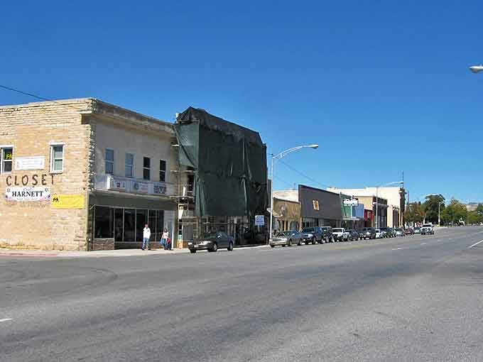 Main Street businesses show honest wear and character, proving authenticity matters more than fancy facades around these parts.