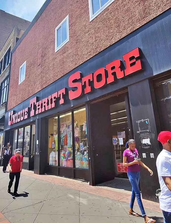 Downtown Elizabeth gets the thrift treatment with urban treasures that reflect the diverse community surrounding this bustling location.