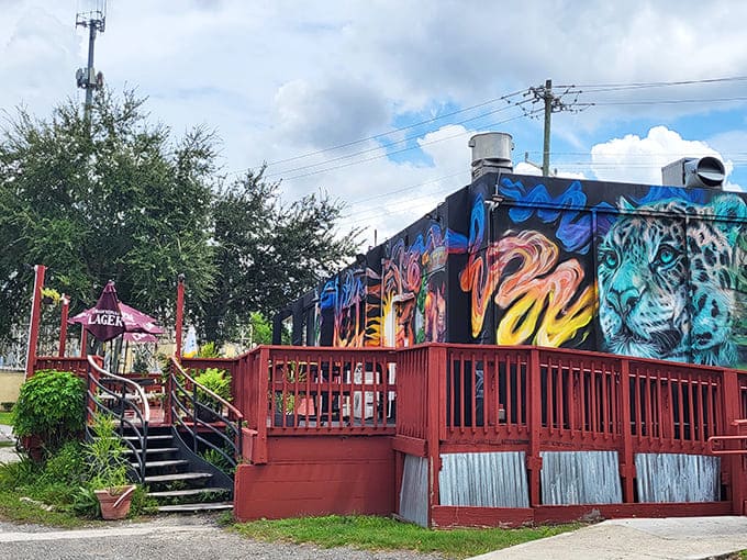The Butt Hutt's wildly colorful exterior and graffiti art are as bold and unapologetic as their barbecue flavors.