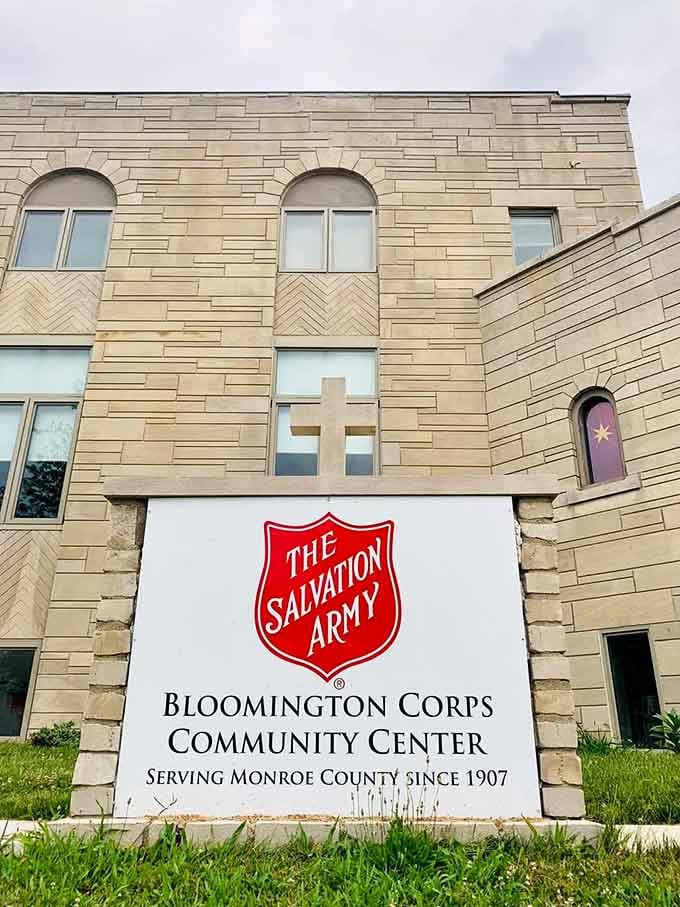 The Salvation Army's historic building in Bloomington has served Monroe County since 1907, blending community service with architectural character.