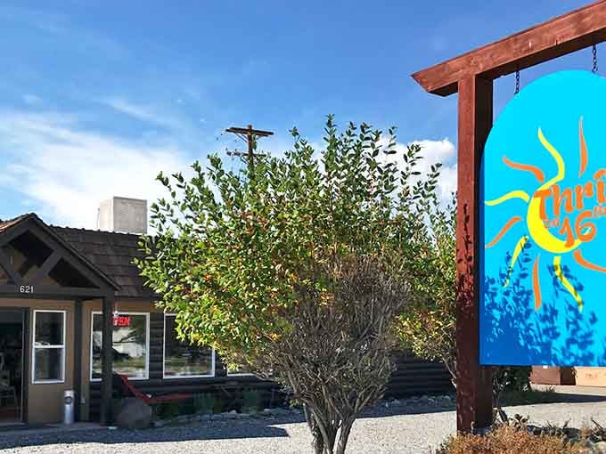 Thrift on 16th's sunny exterior brings a splash of color to Cody, like a beacon calling all bargain hunters home.