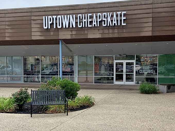 The bold storefront announces a modern approach to resale, where trendy meets thrifty in perfect harmony for everyone.