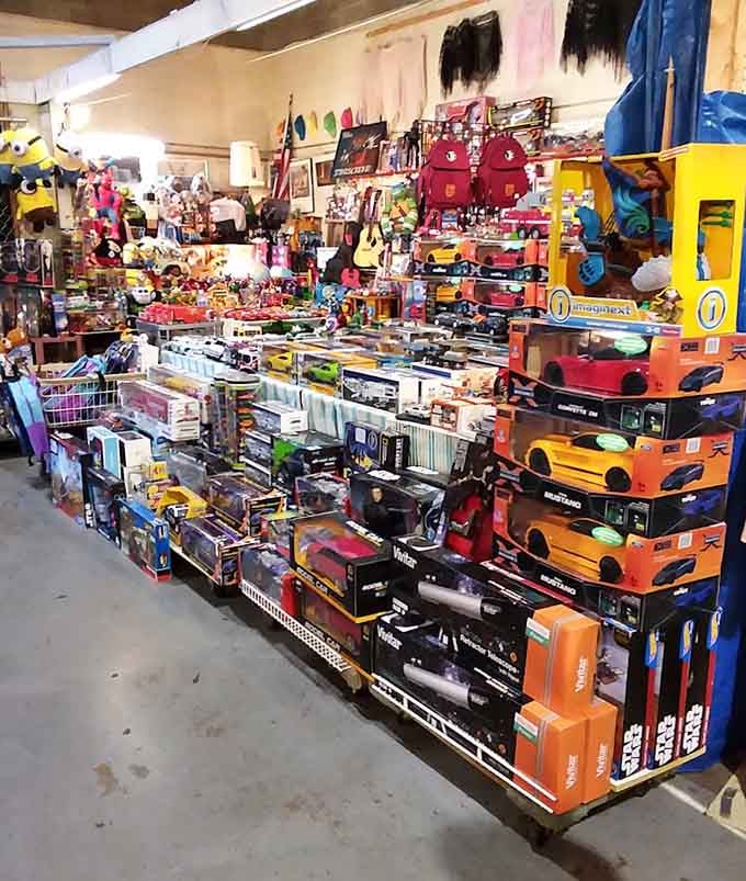 Remote control cars stack like a Hot Wheels collector's fever dream, promising hours of backyard racing adventures.