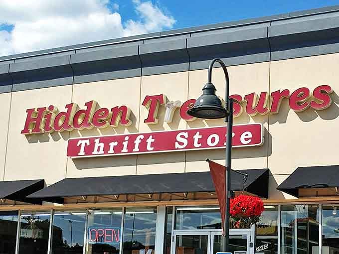 The cheerful exterior of Hidden Treasures promises delightful discoveries. Where one person's discard becomes another's prized possession.