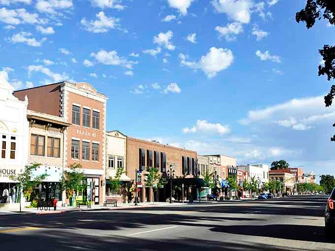 Wide streets and historic architecture give Logan a timeless quality, where yesterday meets today under Utah's blue skies.