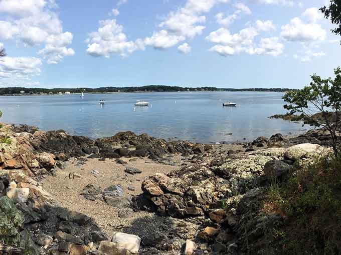 Rocky coves cradle calm waters where boats bob gently, creating the peaceful scene your retirement dreams are made of.