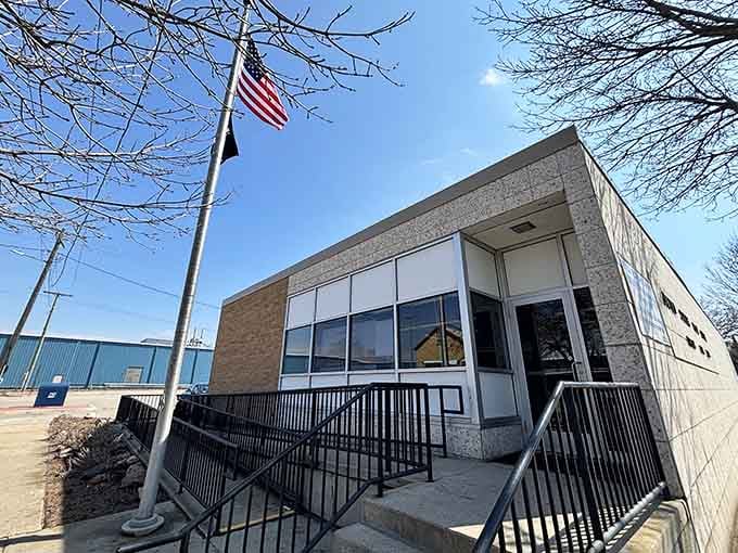 Clean lines and modern simplicity show that not every small town is stuck in the past architecturally.