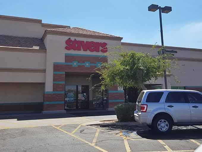 The cheerful storefront and convenient location make this thrift chain a reliable stop for budget-conscious treasure seekers.