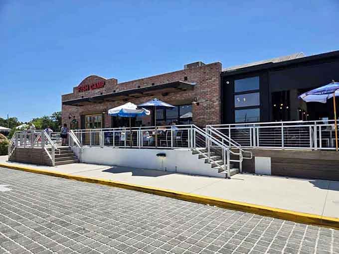 St. Augustine Fish Camp's outdoor dining area proves that fresh air is the perfect seasoning for fresh seafood.