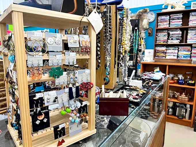 Jewelry displays that sparkle with potential treasures &ndash; one person's forgotten accessory becomes another's statement piece.