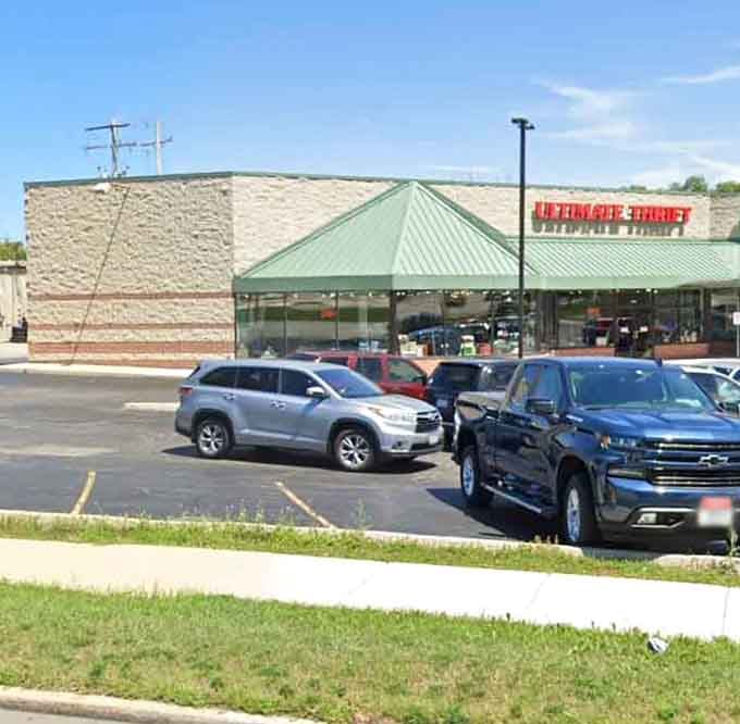 The busy parking lot tells you everything about this popular thrift destination where locals know real value lives.