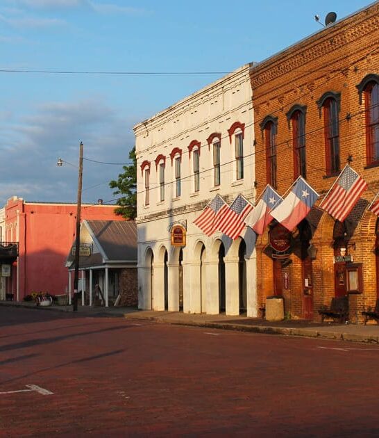 picturesque town texas postcard ftr