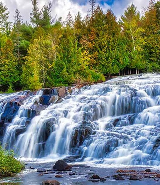thundering waterfall sights michigan ftr