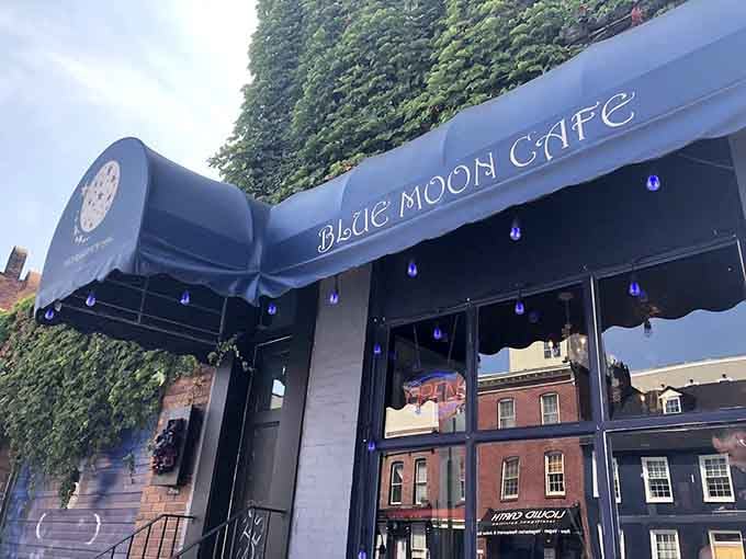 That cosmic storefront isn't a mirage, it's your gateway to breakfast bliss in Fells Point's most colorful corner. 