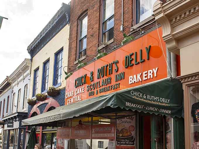 That orange glow isn't a sunset, it's your beacon to breakfast paradise in downtown Annapolis.