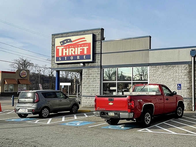 The parking lot tells the story: locals know this is where smart shopping happens, any day of the week.