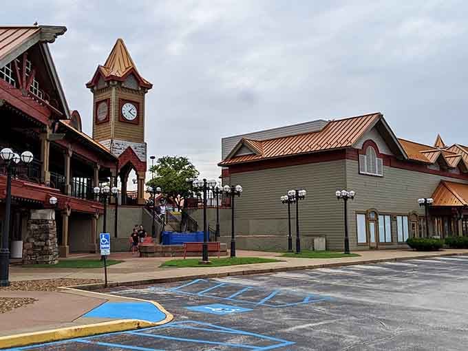 That charming clock tower isn't just for show &ndash; it's counting down the minutes until your next shopping spree begins.