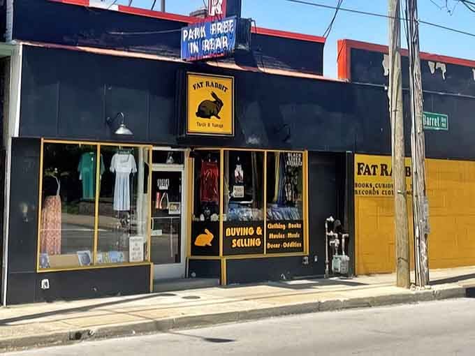 That yellow and black storefront isn't just eye-catching, it's your gateway to Louisville's best-kept thrifting secret.
