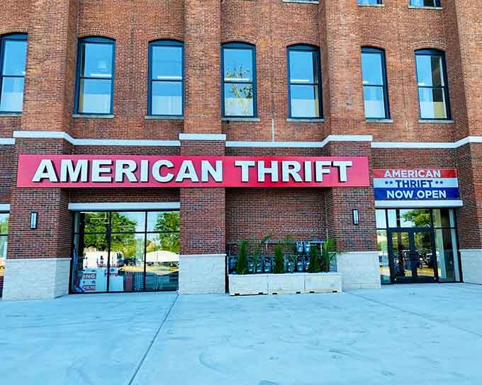 That red and white sign against the brick isn't just marking a store, it's announcing your new favorite obsession.