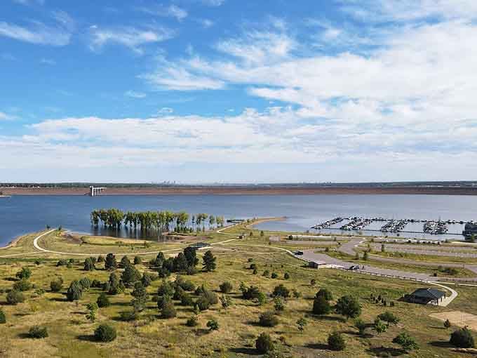 This aerial view reveals why finding your campsite might require breadcrumbs and a really good sense of direction.