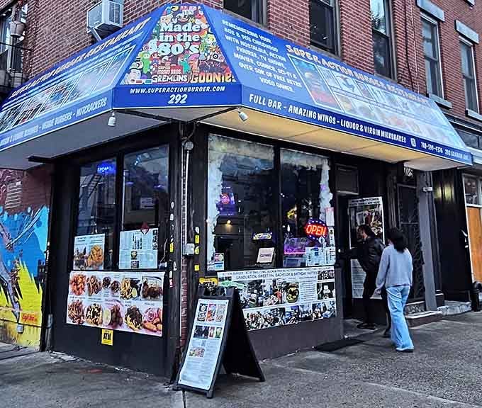 The storefront practically vibrates with retro energy, promising an experience that's equal parts delicious and delightfully nerdy inside.