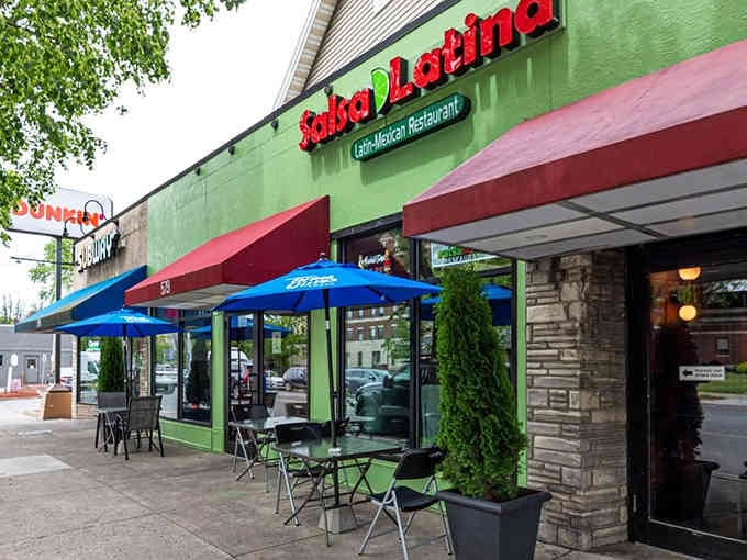 That bright green exterior isn't just asking for your attention, it's practically demanding it with a mariachi band.