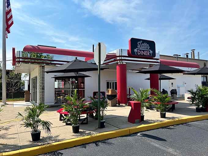 That retro signage with palm trees isn't lying, this place delivers serious vacation vibes without the airfare.