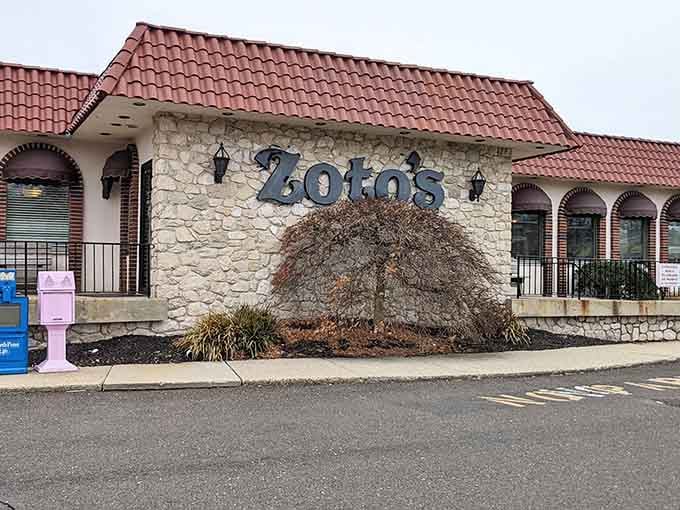 That stone facade and terracotta roof aren't just for show; they're promising Mediterranean charm with Pennsylvania heart.
