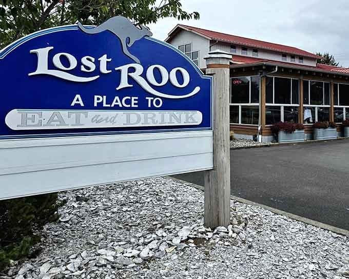 When you spot this welcoming sign, you know good times and even better food are just steps away.