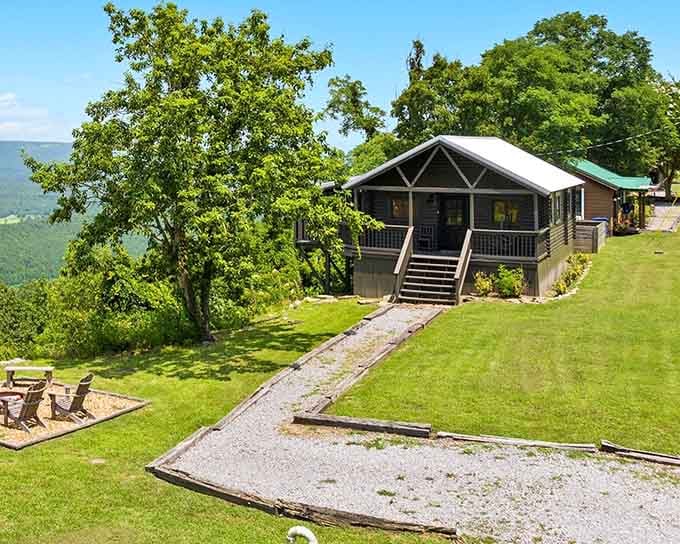 That wraparound porch isn't just architecture, it's an invitation to slow down and breathe deeply for once.
