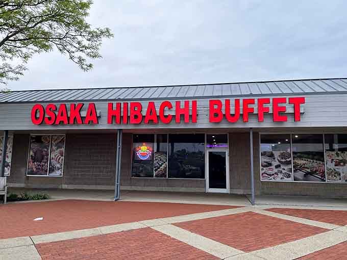The glowing sign at night calling to hungry travelers like a beacon of hope in a world of limited portions.