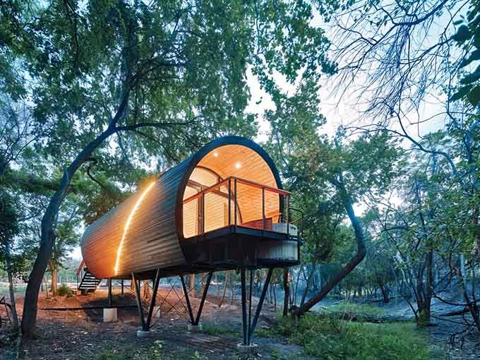 This isn't your childhood treehouse, unless your parents were secretly millionaire architects with impeccable taste.