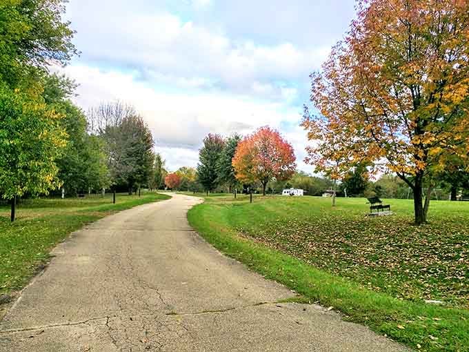 Fall colors lining the park roads like nature's own welcome committee, inviting you to slow down.