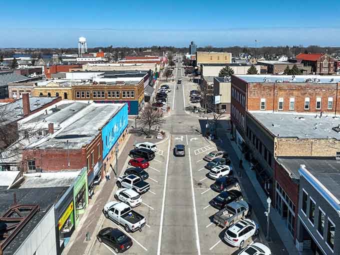 Downtown Fairmont stretches out like a postcard from an America that never stopped caring about Main Street.