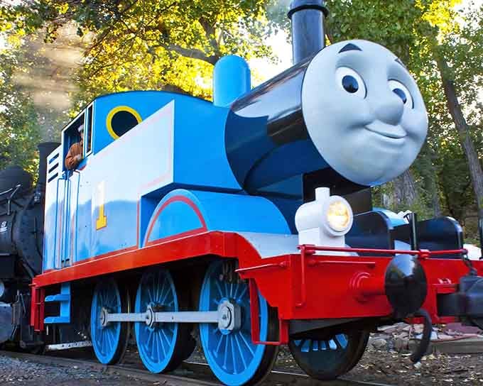 That famous blue engine brings pure joy to kids who've been singing his theme song all morning long.