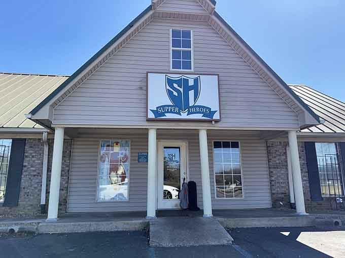 From the outside, you'd never guess this unassuming building holds the most heroic dining experience in Huntsville.